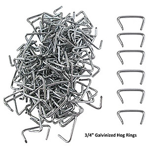 Hog Ring Pliers & 150 Galvanized Hog Rings, Professional Upholstery Installation Kit