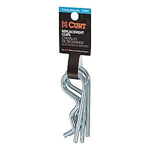 CURT 21602 Trailer Hitch Clips for 1/2 or 5/8-Inch Pins, 3-Pack