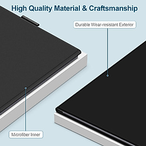 Fintie Slim Case for Remarkable 2 Digital Paper Tablet 10.3 inch (2020 Released) - Premium PU Leather Lightweight Book Folio Cover with Pen Holder, Not Fit Remarkable 1, Black