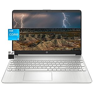 HP 2022 Laptop Computer, 15.6'' HD Display, Dual Core Intel i3-1115G4 (Upto 4.1GHz, Beats i5-1030G7), 8GB RAM, 512GB SSD, Webcam, WiFi 6, 11+ Hour Battery, Win 11 +MarxsolCables, Natural Silver