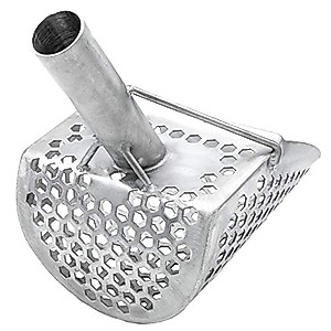 CKG 9 x 6 Sand Scoops Metal Detecting Shovel Sifter Scoop Stainless Steel 304 with Hexagon Holes
