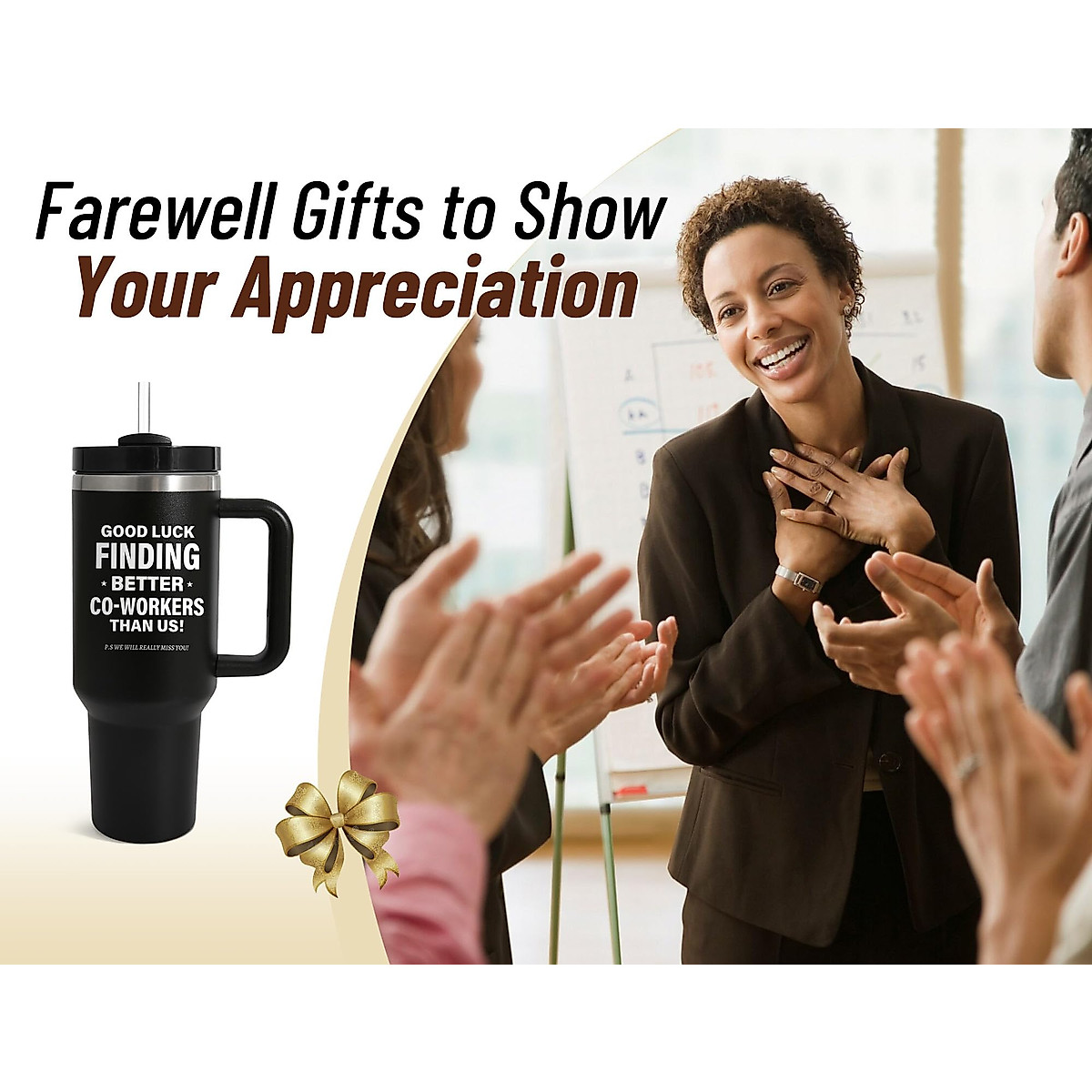 DLOCCOLD Farewell Gifts for Coworkers, Going Away Leaving Gift For Coworker, Good Luck Finding Better Coworkers Than Us Gifts For Colleagues, Boss, Friends, Men, Women, 40oz Tumbler, Black