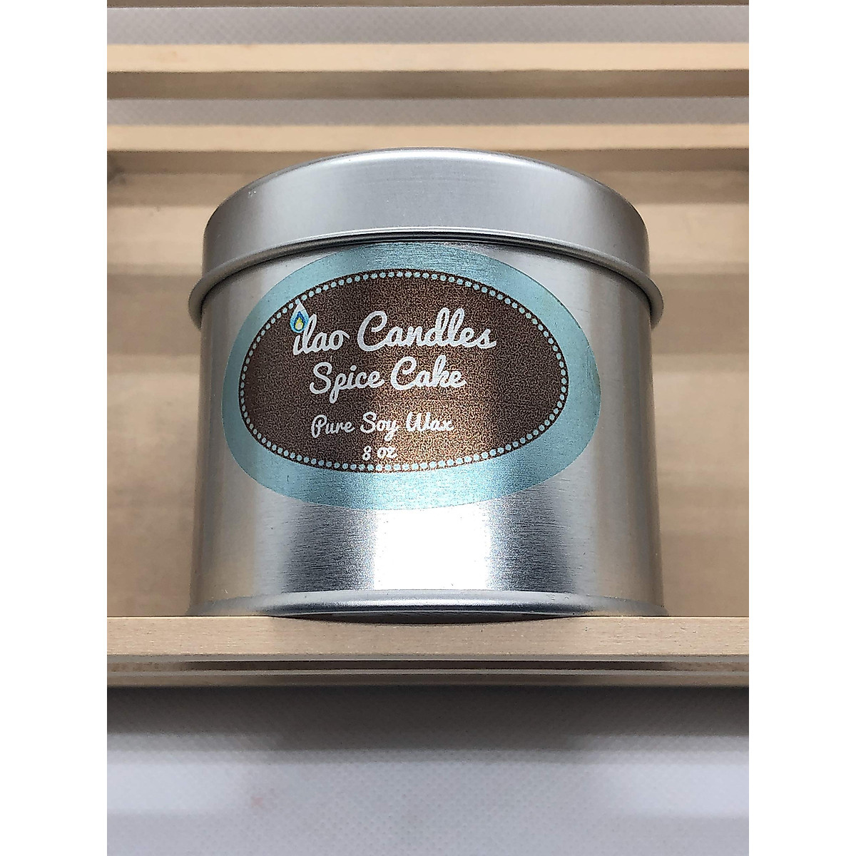 Spice Cake 8 oz Tin Jar Pure Soy Wax Candle Hand Poured in the USA