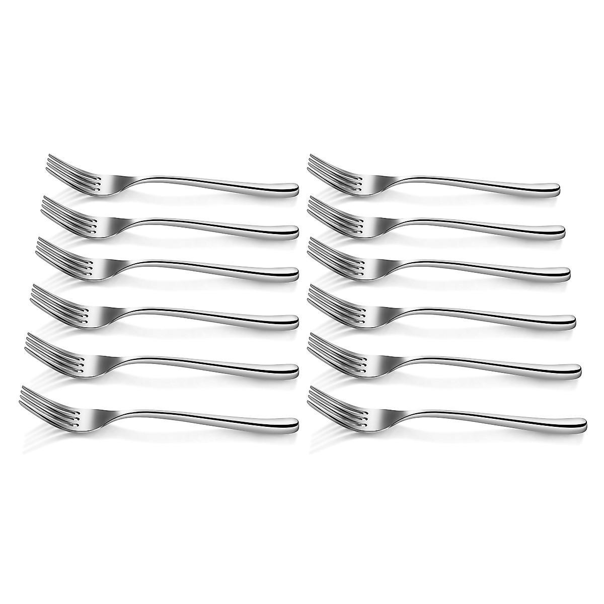 Artaste 56501 Rain II Forged 18/10 Stainless Steel Salad Fork, 7-Inch, Set of 12