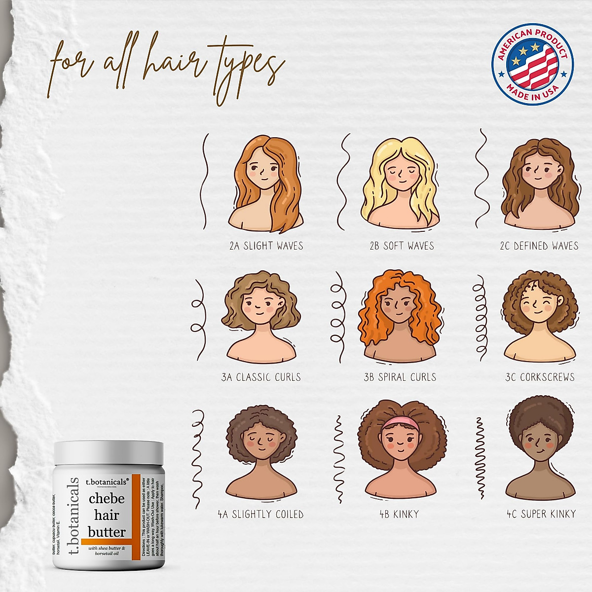 Chebe Hair Butter for Growth, Thickening and Nourishment - Ayurvedic Formulation with Horsetail (Lavender, 8 oz)