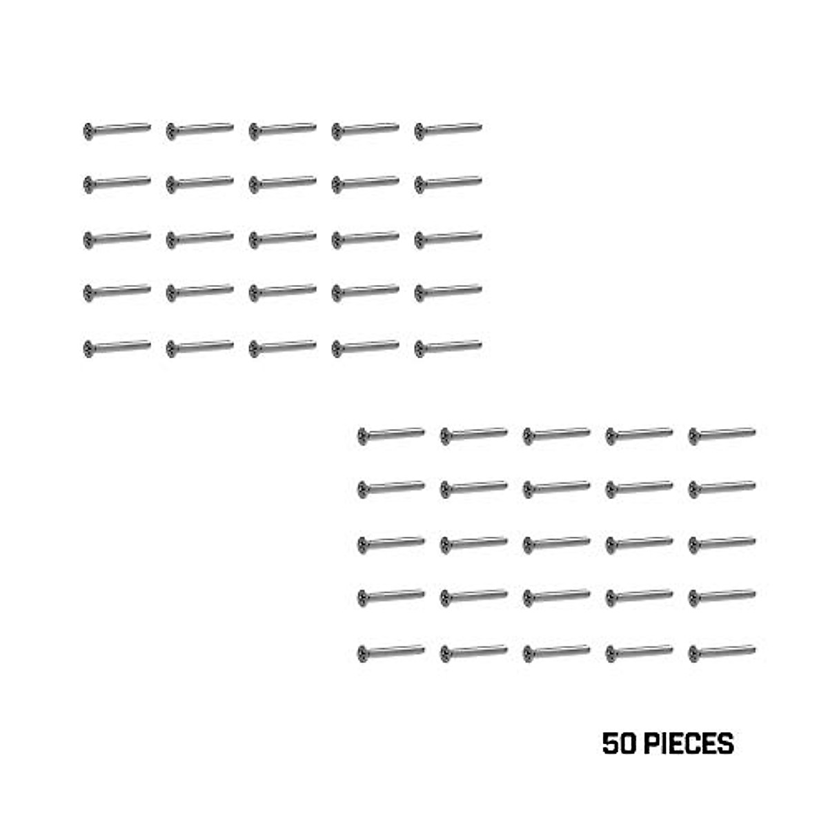 Fifty Pieces #8-32 X 1 1/2" 316 Marine Grade Stainless Steel Flat Head Phillips Machine Screw, 316 Stainless Steel Screws (50) el tornillo de la máquina