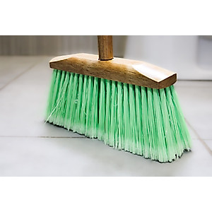 BLYSK Indoor/Outdoor Heavy Duty Wooden Broom Brush, Sweeper, Head Replacement Soft bristles, Great use for Home, Kitchen, Room, Office, Patio, Deck Floor (Broom Head)
