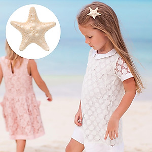 CHANZET 6Pcs Starfish Hair Clips, Resin Cute Beach Sea Hair Barrettes Pins, Mermaid Headpiece Hair Alligator Clips for Women Girls Hair Accessories Birthday Gift