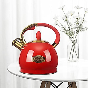 3Quart Whistling Tea Kettle Classic Teapot Stainless Steel Teakettle with Cool Grip for Stovetop