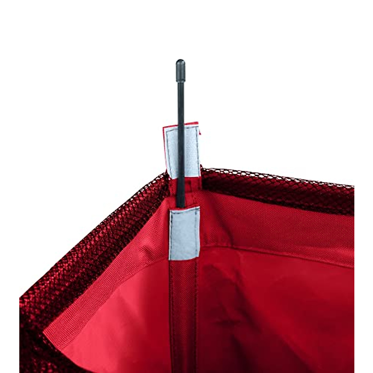 Red Laundry Basket Corno - thin Laundry Hamper with wheels - small space laundry bin - narrow hamper, laundry collector, laundry basket with wheels