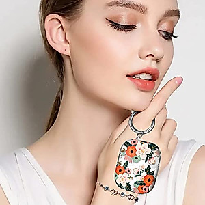 Maxjoy for AirPods 3 Case Cover, Flower Clear Cute Air Pod 3rd Generation Case for Women Girls with Keychain Protective Hard iPods 3 Gen Cover Designed for Apple AirPod 3rd Gen 2021, Floral