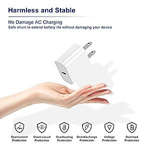 iPhone Fast Charger Block, 2Pack 20W USB C Wall Charging Plug Block with PD, Type-C Power Adapter Brick Cube for Apple iPhone 14/14 Pro Max/13/13Pro/12/12 Mini/11 Pro Max, iPad Pro 2021,Samsung Galaxy