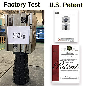 Hesanzol Portable Telescoping Stool, Retractable Folding Stool for Camping Garden Fishing Hiking Travel BBQ, Adjustable Collapsible Stools Max Load 485lbs (Black)