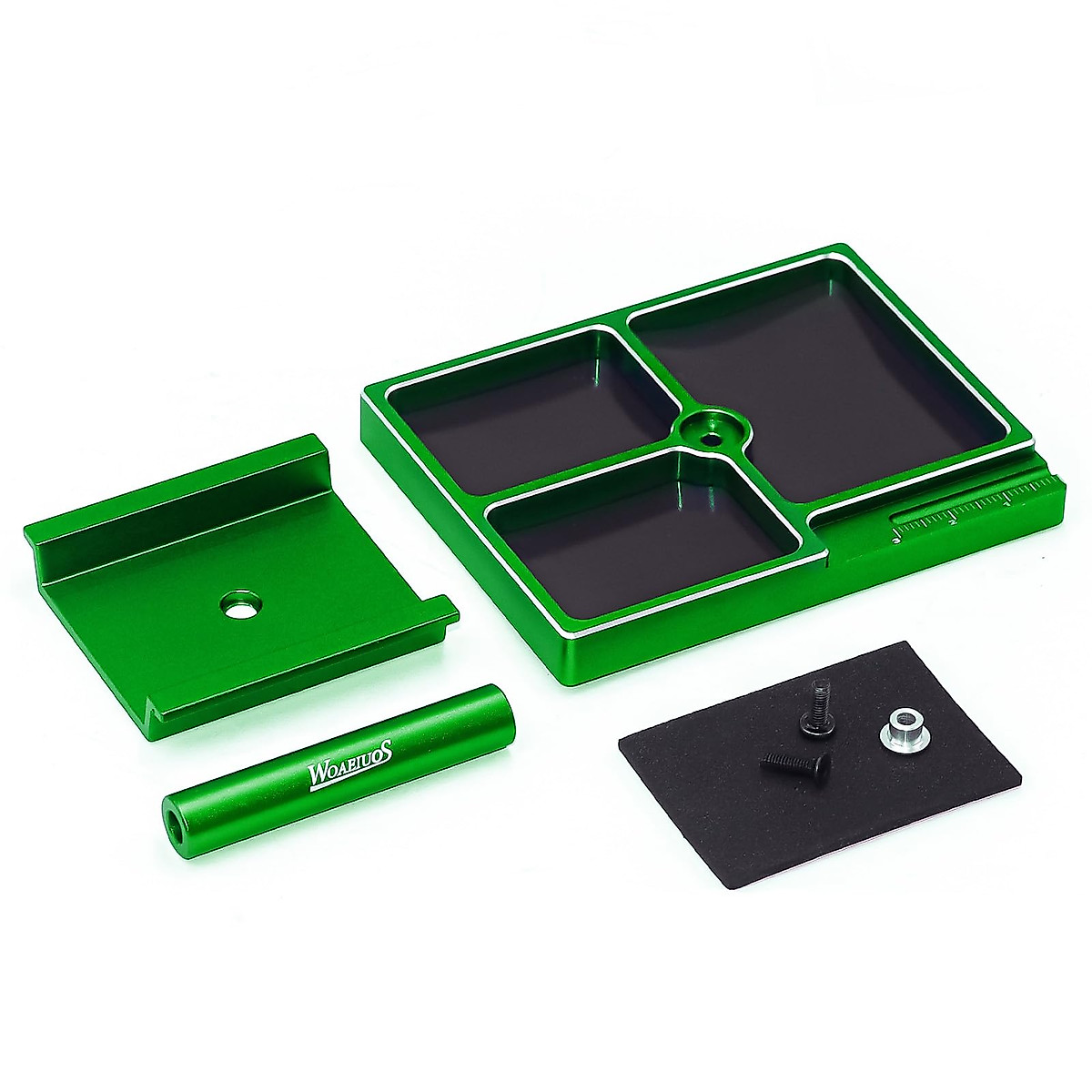 WOAEIUOS RC Car Stand Repair Tool Set 360 Degree Rotation for 1/18 1/24 RC Car Truck Buggy (Green)