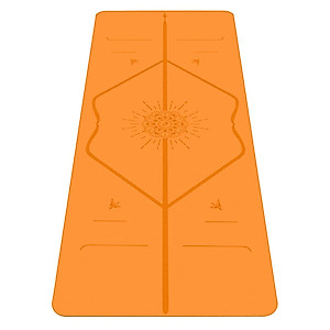 Liforme Gratitude Yoga Mat - Patented Alignment System, Warrior-like Grip, Non-slip, Eco-friendly, sweat-resistant, Long, Wide and Thick - Gratitude Special Edition (Orange)