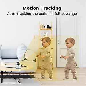 QSEE Indoor Security Camera 2MP 1080p HD Dog Camera, 2.4GHz WiFi with Night Vision, Motion Detection, Cloud & SD Card Storage, 2-Way Audio, Phone APP Control, Smart Home (Hestia)