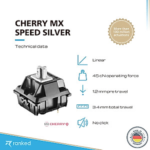 Ranked Bundle of 10 Cherry MX Speed Silver Switches for Mechanical Gaming Keyboards Premium CNC Machined Switch Opener
