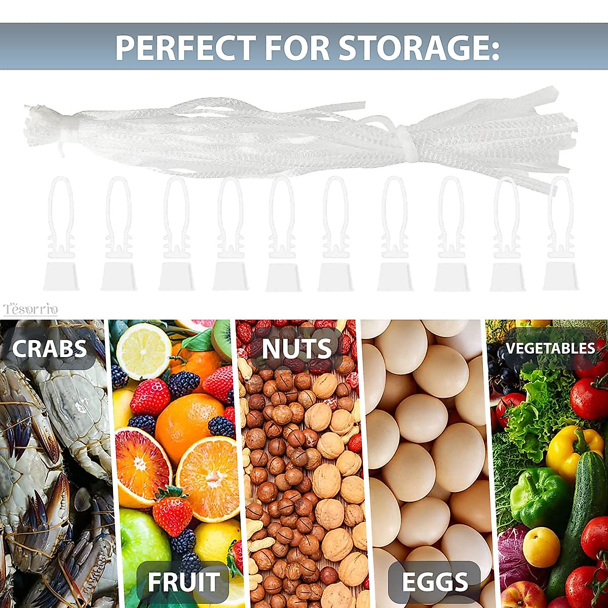 100Pcs Reusable Grocery Bags - Mesh Drawstring Bag Fruit and Vegetable Storage Plastic Mesh Produce Bags Onion Bag Reusable Produce Bags Mesh Bags - Onion and Potato Storage Bags Drawstring Bags