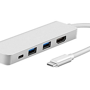 PANUSBGHUB 4 in 1 Type C Hub with HDMI USB 3.0 Adapter for MacBook Hub USB Computer Peripherals USB Type C HDMI for MacBook Pro Air