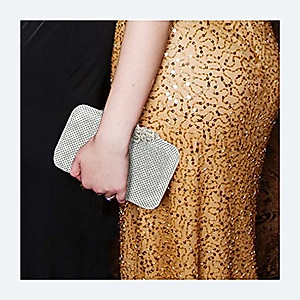 Oweisong Women’s Sparkly Evening Clutch Handbag Rhinestone Crystal Wedding Purse Sequin Glitter Shoulder Bag for Party