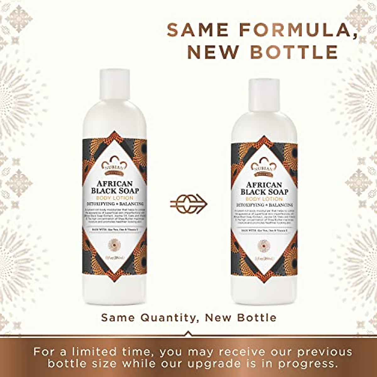 Nubian Heritage Body Lotion African Black Soap for Dry Skin Paraben Free Body Moisturizer, 13 oz