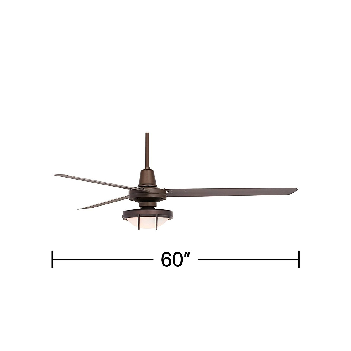 Casa Vieja 60" Casa Turbina Modern 3 Blade Indoor Outdoor Ceiling Fan with Light LED Remote Oil Rubbed Bronze Frosted White Glass Damp Rated for Patio Exterior House Porch Gazebo Garage Barn