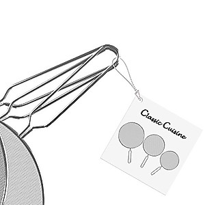 Classic Cuisine Splatter Screen Guards, small, medium and large, Stainless Steel