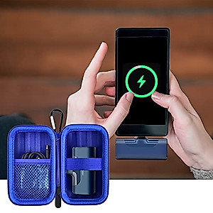 Case Compatible with iWALK Small Portable Charger 4500mAh/ 4800mAh/ 3350mAh Power Bank, Battery Pack Storage Holder Bag Fits for USB Cable and Accessories (Box Only) - Blue