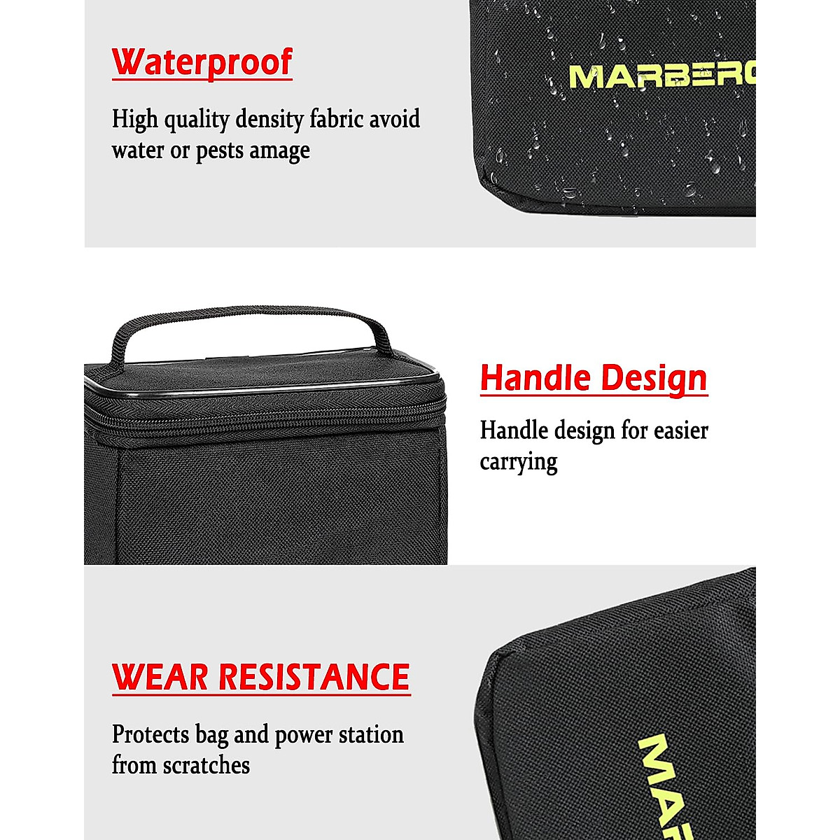 Carrying Case for M82 M82MAX Portable Power Station Carrying Bag Water Resistant Easy to Carry Exclusive for MARBERO