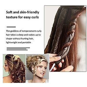 Heatless Hair Curler,Heatless Curling Rod Heatless Curls Headband For Long Hair Design No Heat Curling Rod Headband Hair Curlers to Sleep in(Blue)