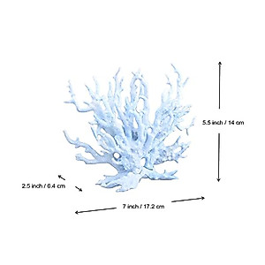 Mallofusa Blue Artificial Aquarium Plant Ornament Decor Plastic Coral Reef Fish Tank Decoration
