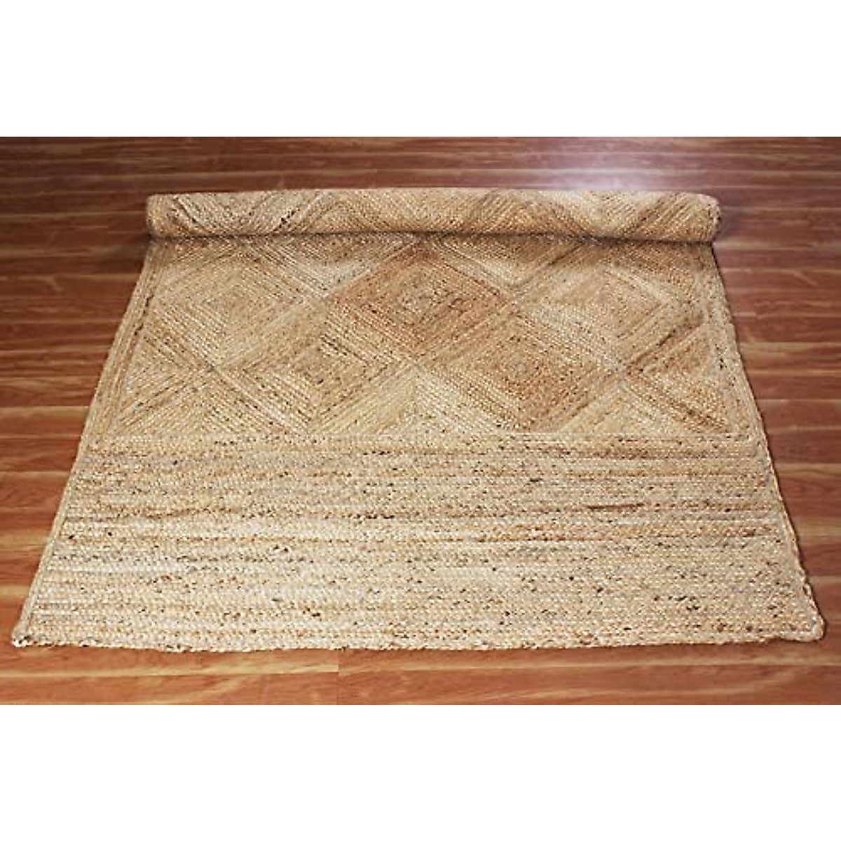 CASAVANI Living Room Jute Rug Indian Handmade Jute Rug Outdoor Doormats Woven Rug Kitchen Natural Jute Rugs for Farmhouse Bathroom Bedroom Doormat