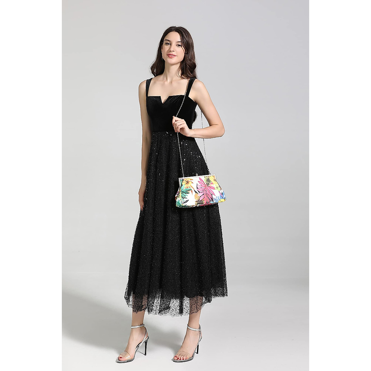 Flower Handbag Lightweight Crossbody Shoulder HandBag for Women Large Clutch Shoulder Tote HandBag Printed Colorful Flower Leaves Christmas Gift