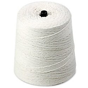Twine - Poly-Cotton Twine - (White), 10-Ply, 25 lbs Tensile, 2016' Ft/Lb, 5# Cone (12 Cones)