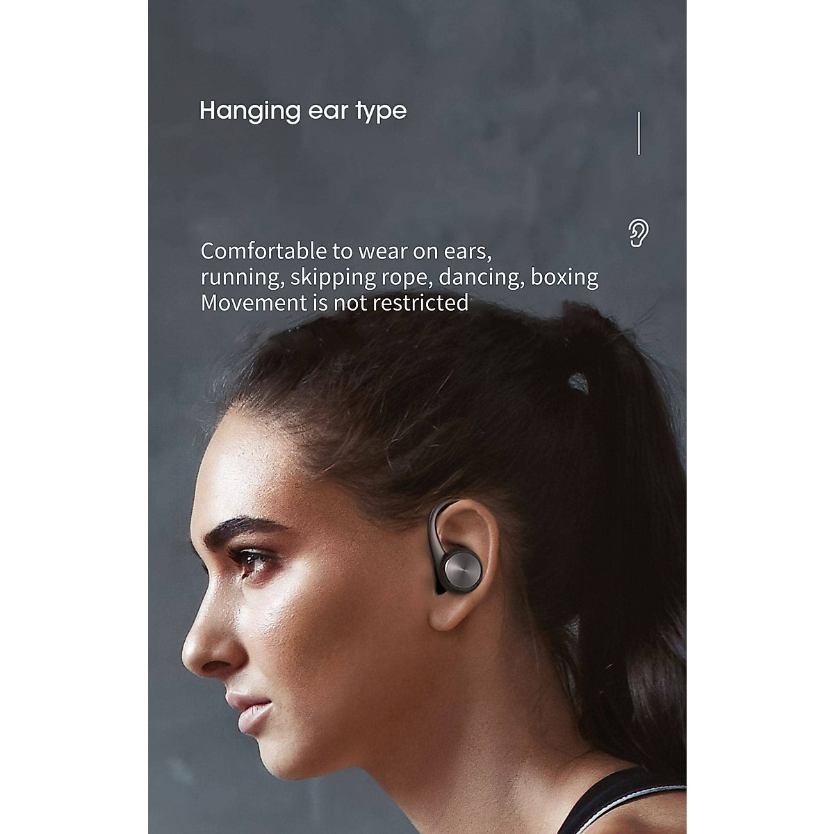 Acuvar Fully Wireless Bluetooth 5.0 Rechargeable New Sports Active Earbud Headphones with Smart Charging Case (Black)