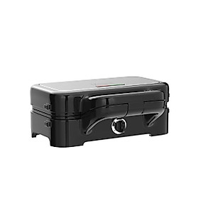 Metine Waffle Makers, 3-in-1 Waffle Iron Panini Press Sandwich Maker with Removable Plates, 5-gears Temperature Control Non Stick Coating Cool Touch Handle Anti-skid Feet for Breakfast 1200W 120V