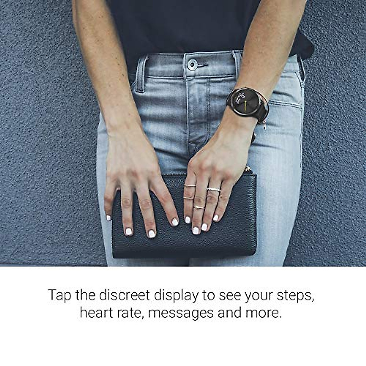 Garmin vívomove HR, Hybrid Smartwatch for Men and Women, White/Rose Gold (Renewed)