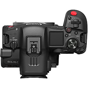 Canon EOS R5 C Mirrorless Cinema Camera 24-105STM Lens + Commander Starter Kit + Lens Filters + CASE + 64GB Memory Card+Extra Battery+Shot-Gun Microphone (18PC Bundle) (Renewed)