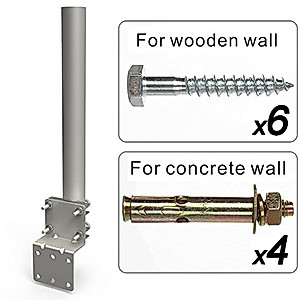 Technical Pole Mount Accessory for Outside Antenna(Signal Booster Antenna, Yagi Antenna, Antenna Expansion kit), Stronger Structure with Double U-Bolts (1 1/4" Diameter, 15 3/4" Length)
