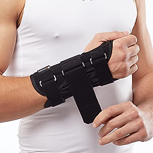 Comforband Deluxe Wrist Brace for Post-Op Wrist Stabilization - Left or Right Hand Breathable Wrist Splint Stabilizer for Carpal Tunnel Syndrome (CTS) Daily Support, Distal Radius Fractures (Broken Wrist) , Tendonitis, Arthritis, Wrist Sprains, Strains, W