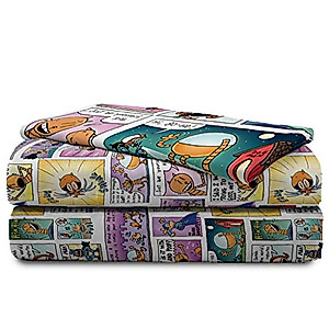 Jay Franco Dog Man Supa Buddies 4 Piece Toddler Bed Set - Includes Comforter & Sheet Set - Bedding Features Cat Kid & Lil' Petey - Super Soft Fade Resistant Microfiber (Official Dog Man Product)