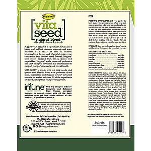 Higgins 2 Pack of Vita Seed Natural Blend Parrot Food, 5 Pounds Each