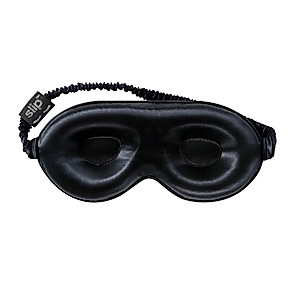 slip Contour Sleep Mask | 100% Pure Mulberry Silk, Ultra Soft | Contoured Design, Prevents Eye Pressure | Adjustable Strap, Ideal for Travel - Black