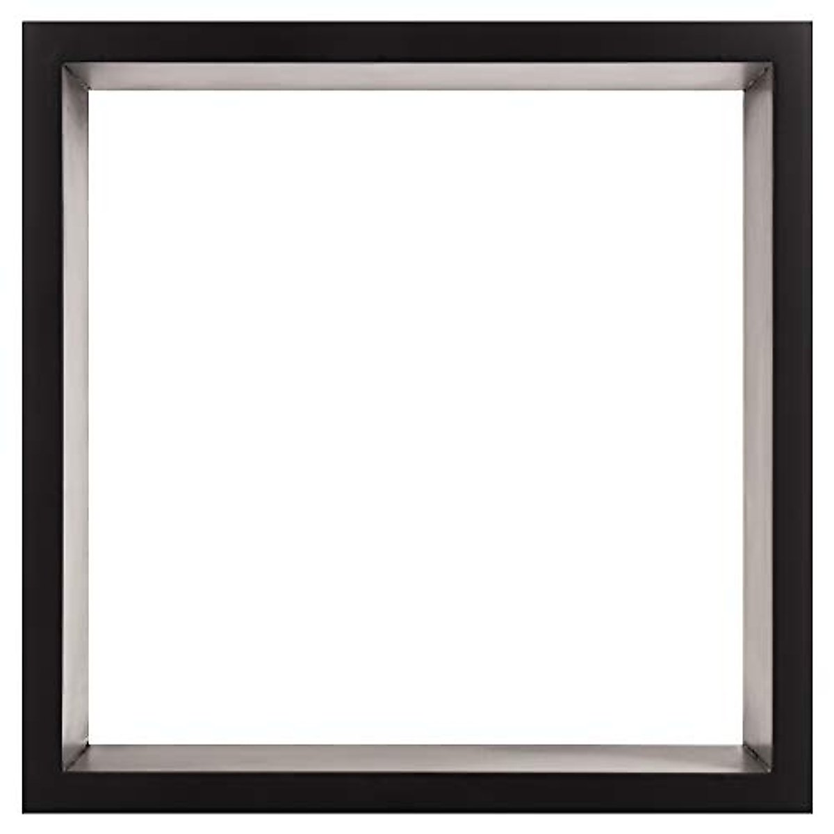 Pinnacle Frames and Accents, Black, Floating Square Wall Shelves Nested Cubes, Set of 3, 9 by 9, 3