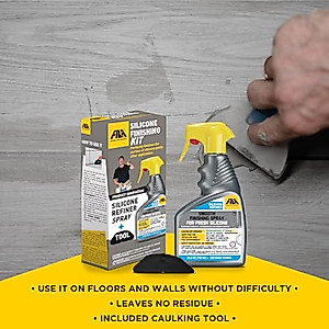 FILA Surface Care Solutions, Silicone Finishing KIT, Silicone Smoothing Spray, Suitable with caulking Tool kit and Silicone Tools, Perfect for Finishing Silicone Spray, Caulk Tool Included, 24oz