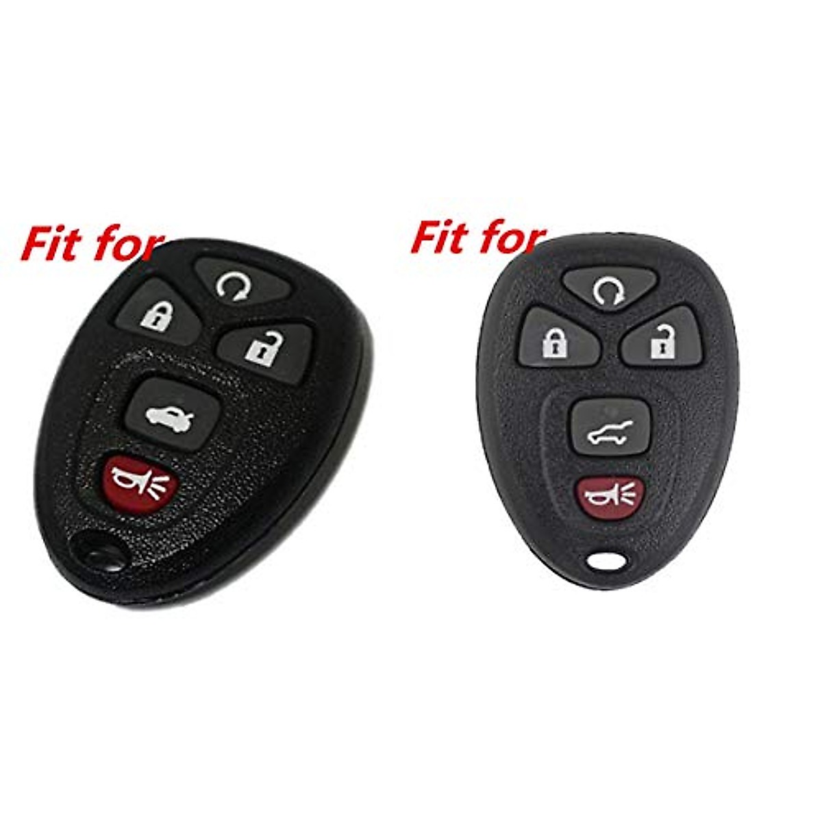 KAWIHEN Silicone Key Fob Cover Compatible with Buick Cadillac Chevrolet GMC Pontiac Saturn 5 Buttons OUC60270 OUC60221 KOBGT04A 22733524 10305091 10305092