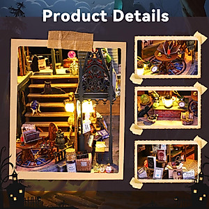 Flever Dollhouse Miniature DIY House Kit Creative Room with Furniture for Romantic Artwork Gift (Luna Magic House)