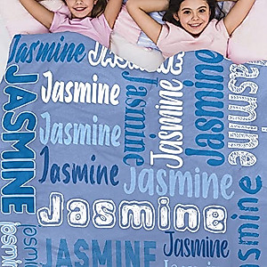 Personalized Blanket with Name Custom Throw Blanket for Kids Adults Customized Soft Name Blankets Personalized Gifts for Birthday Christmas Valentines Day 50x60