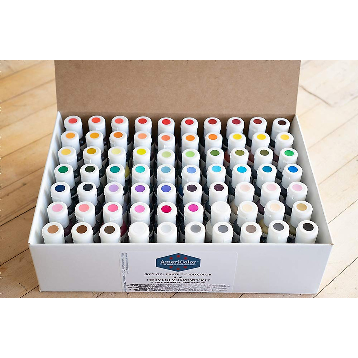 Food Coloring AmeriColor Heavenly Seventy Kit Soft Gel Paste 70 x .75 Ounce Bottles