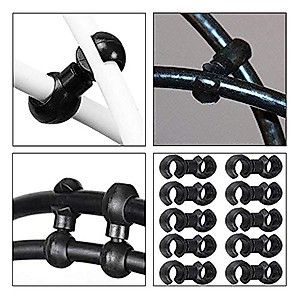 Saipe 10 Pcs Bike Cable Clasps Bicycle Rotatable S-Hook Clips for Brake Cable MTB Bike Road Bicycle